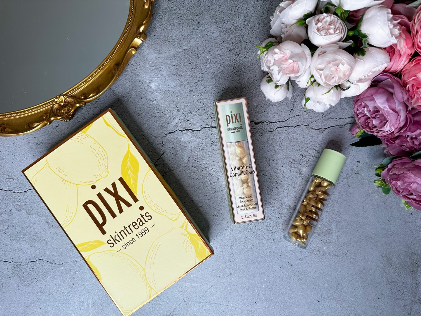 Pixi Beauty Vitamin-C CapsuleCare brightening face serum review ...